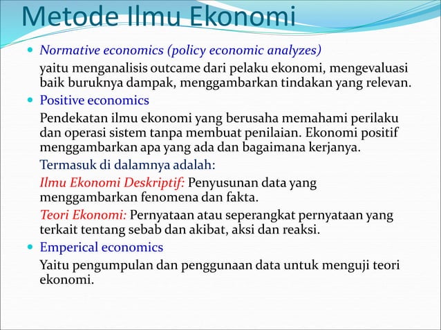 konsep dasae ilmu ekonomi adalah ilmu yang memoelajari | PPT