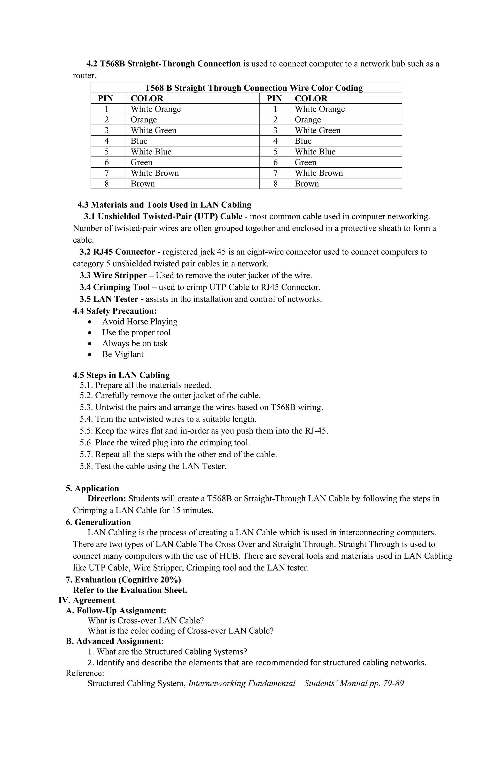 Final Demo Semi Detailed Lesson Plan in TLE 2 (LAN Cabling) | PDF