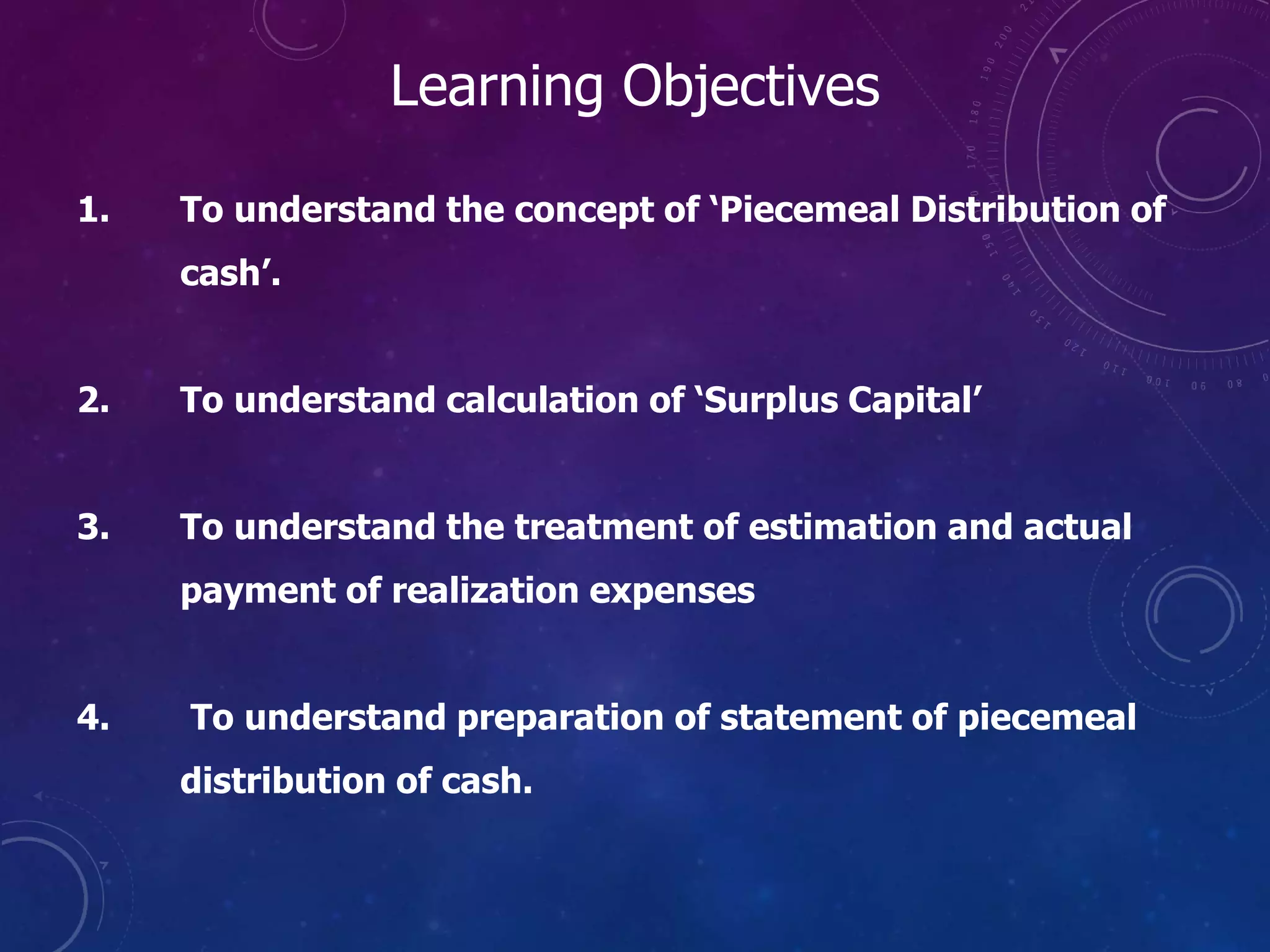 Piecemeal Distribution of Cash | PPTX