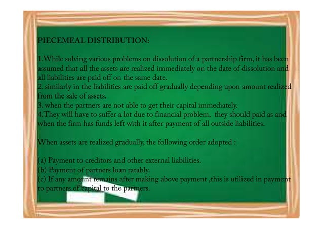 Piecemeal distribution ppt | PDF