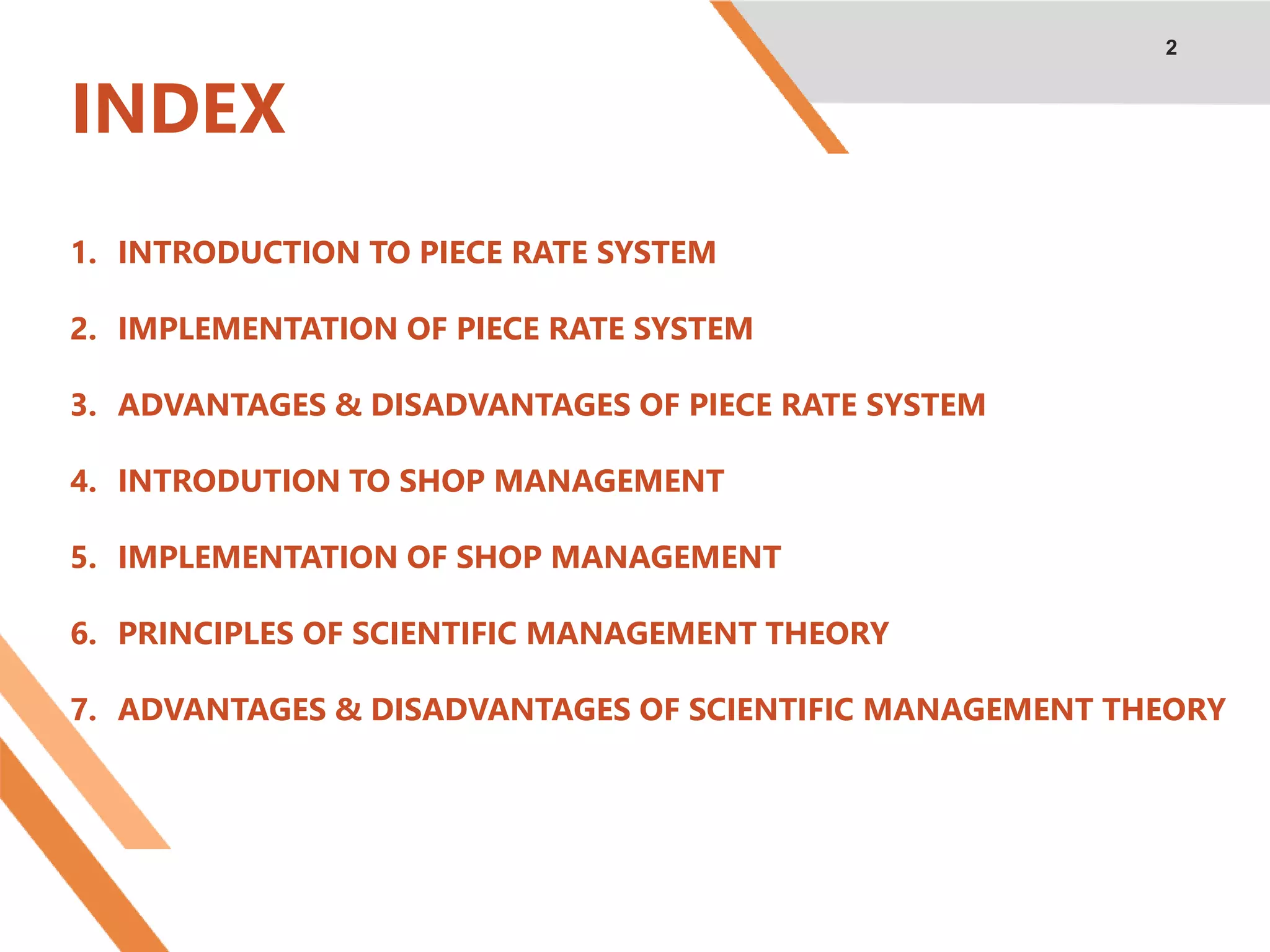 Piece rate system & shop management, principles of Scientific ...