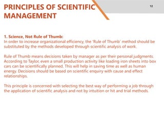 Piece rate system & shop management, principles of Scientific ...