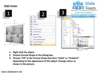 Pieces of puzzle 2x2 design 1 powerpoint ppt slides. | PPT