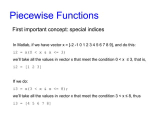 Piecewise Functions in Matlab | PPT