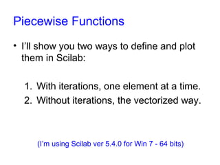 Scilab - Piecewise Functions | PPT