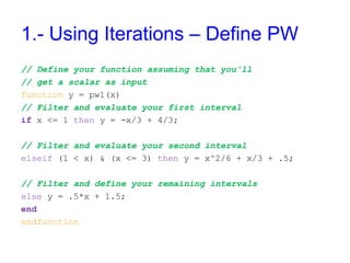 Scilab - Piecewise Functions | PPT