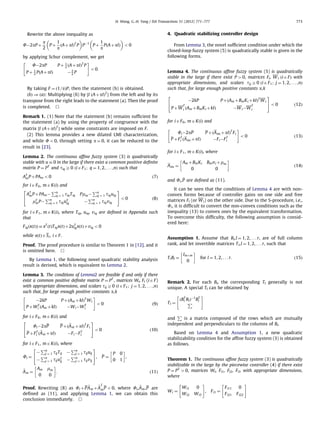 Piecewise Controller Design for Affine Fuzzy Systems | PDF