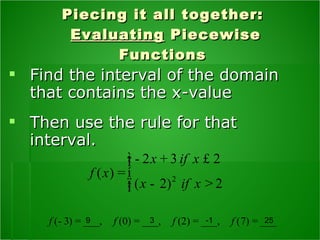 Piecewise function lesson 3 | PPT