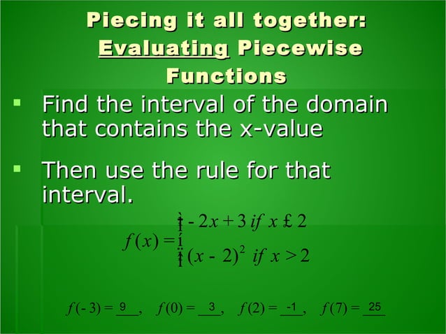 Piecewise function lesson 3 | PPT