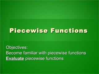 Piecewise function lesson 3 | PPT