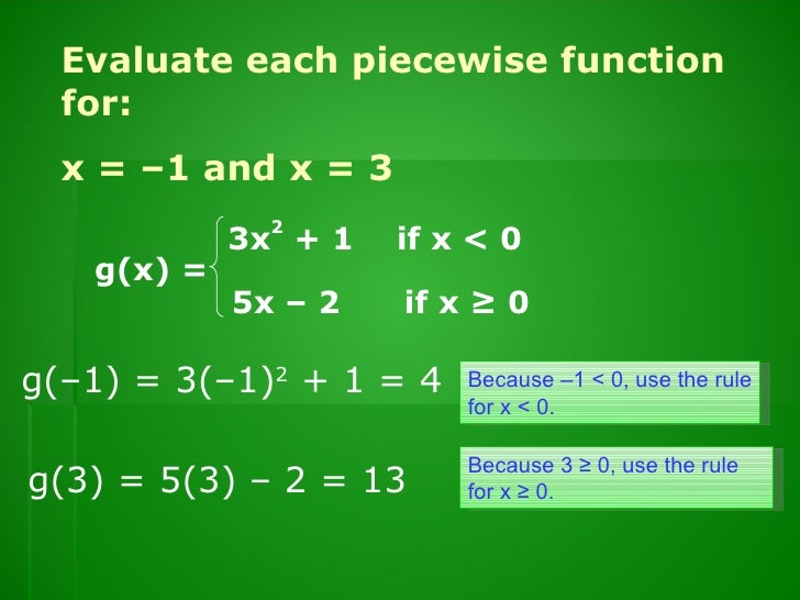 Piecewise function lesson 3