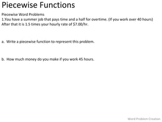 Piecewise functions | PPT