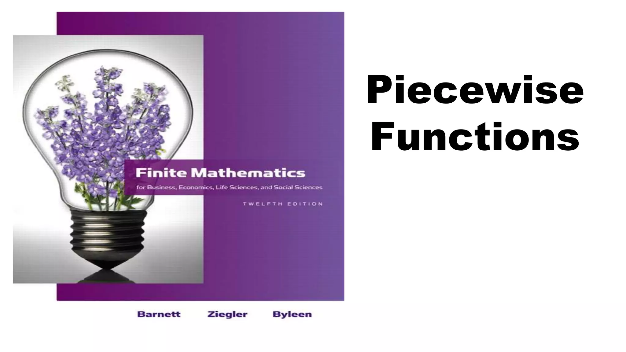 Piecewise functions | PPTX