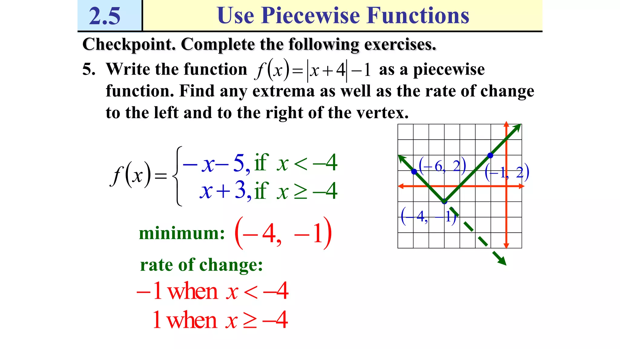 Piecewise functions | PPTX
