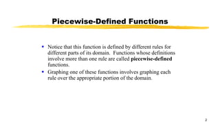 Piecewise functions | PPTX