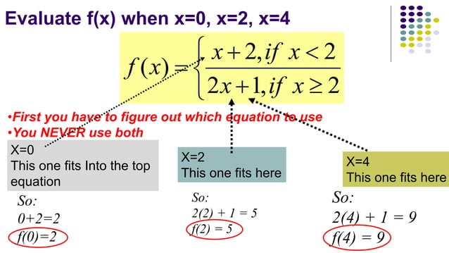 Piecewise functions | PPT