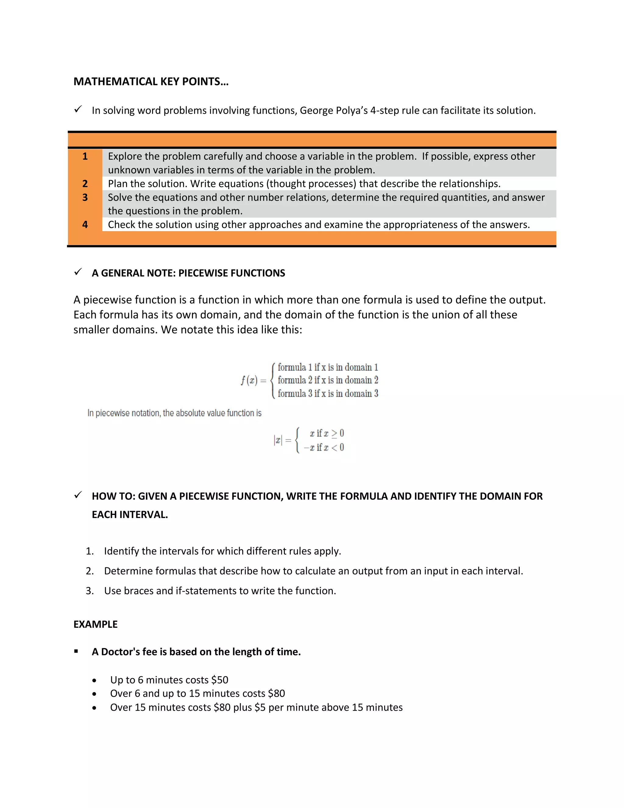 Piecewise functions | PDF