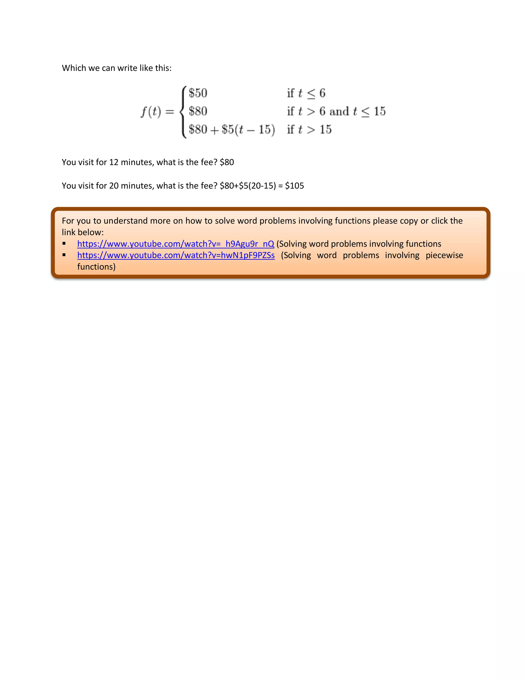Piecewise functions | PDF