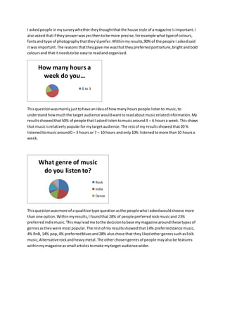 Pie Chart to show survey results | PDF