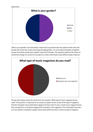 pie charts from questionnaire | DOCX