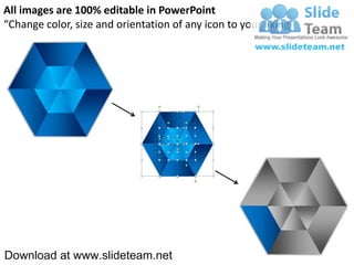 Pie chart with center 6 stages powerpoint diagrams and powerpoint ...