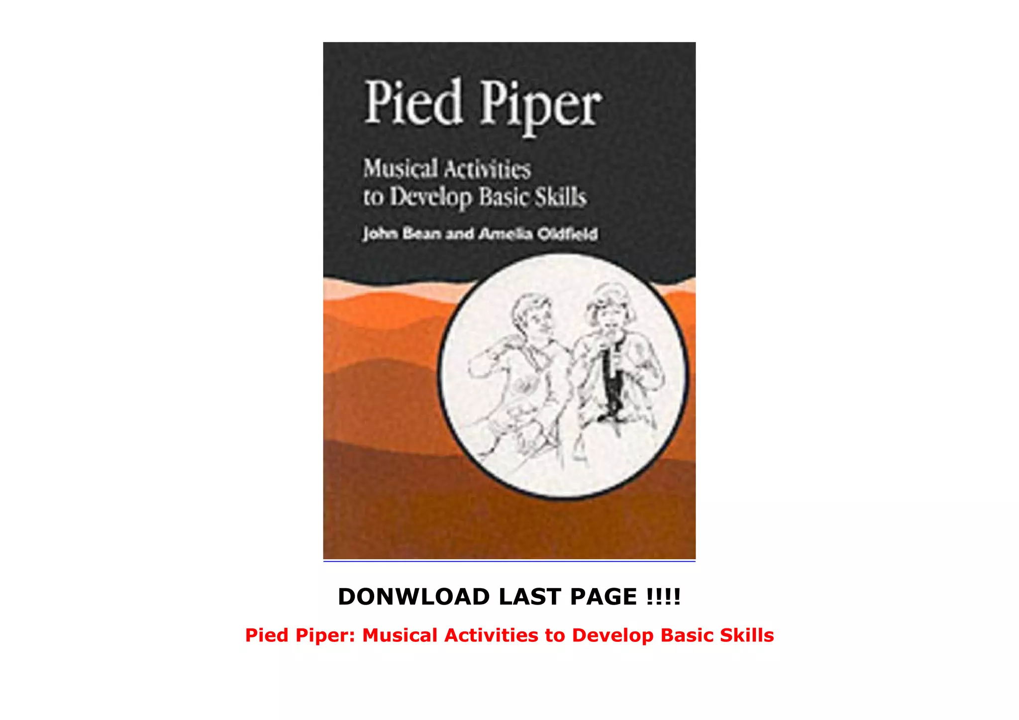 Pied Piper: Musical Activities to Develop Basic Skills | PDF