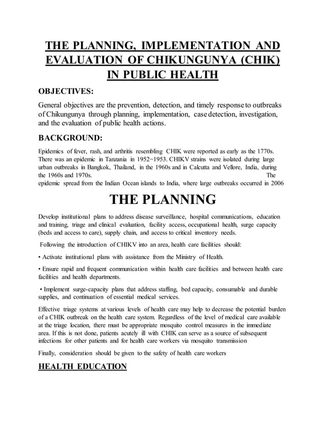 Planning, implementation, and evaluation | PDF