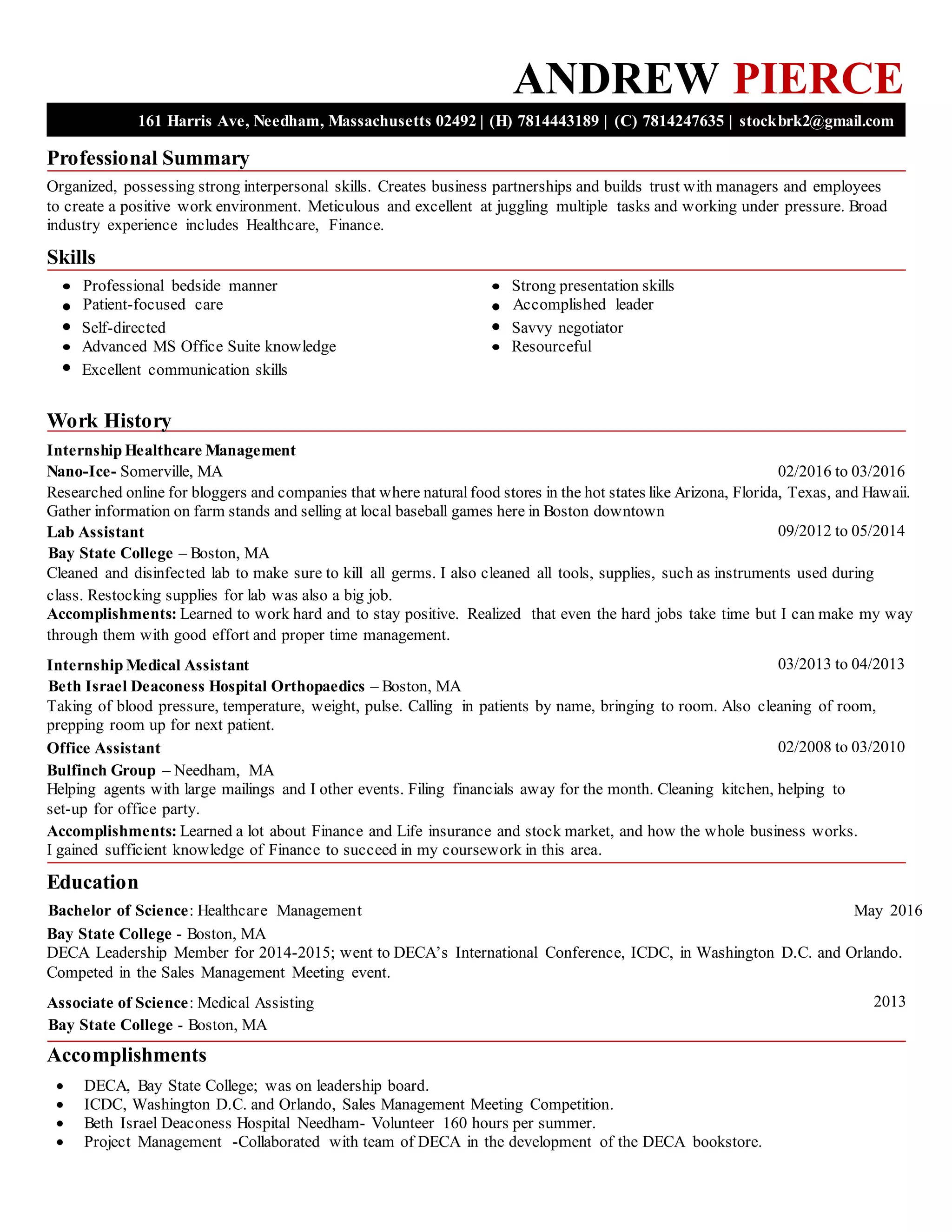 Pierce resume | DOCX