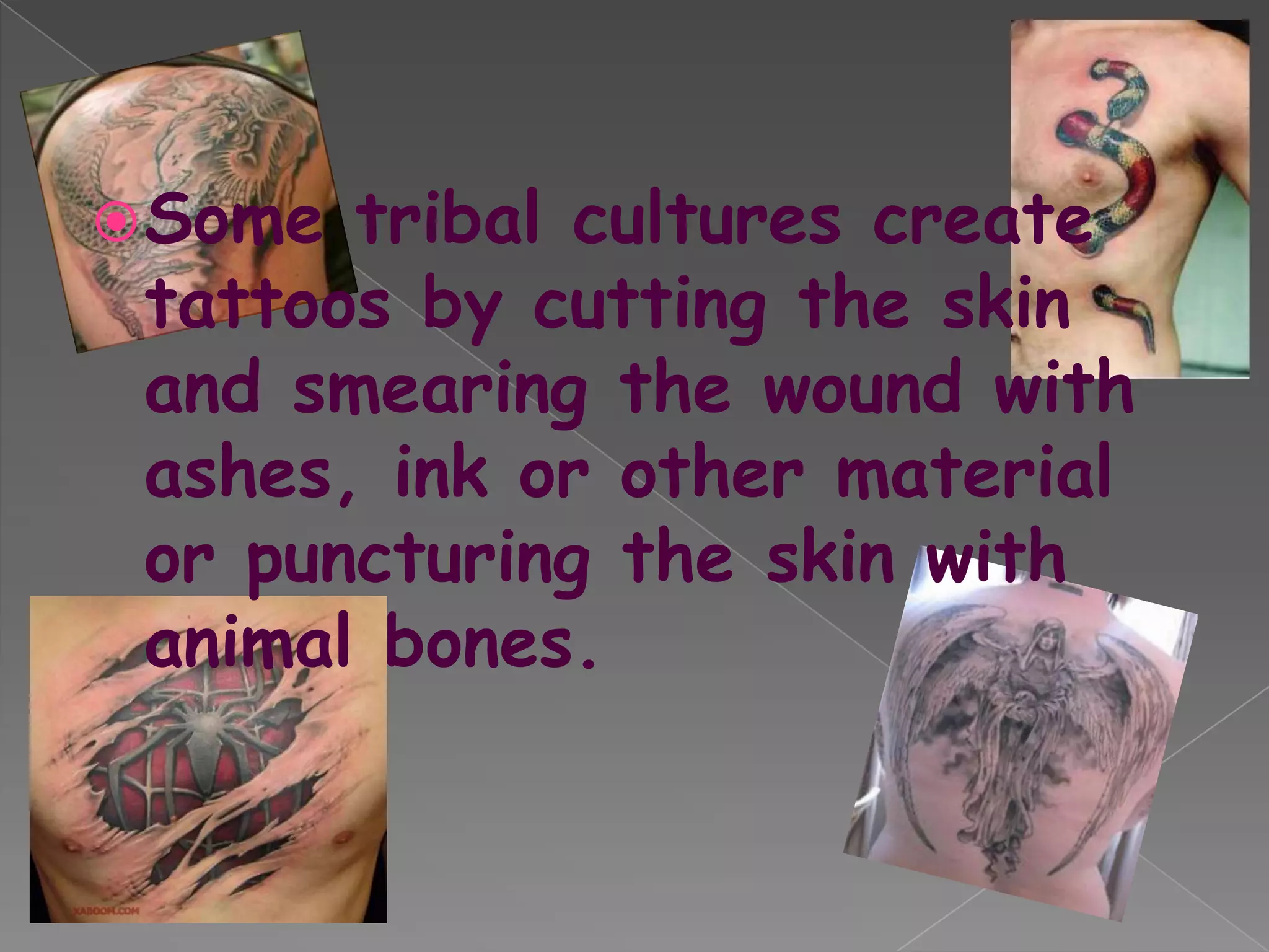 Piercings, tattoos y body painting expo ingles last | PPTX