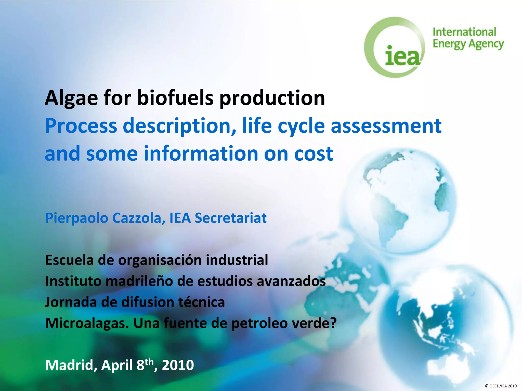 Algae for biofuels production | PDF