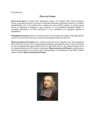 Pierre De Fermat | DOC