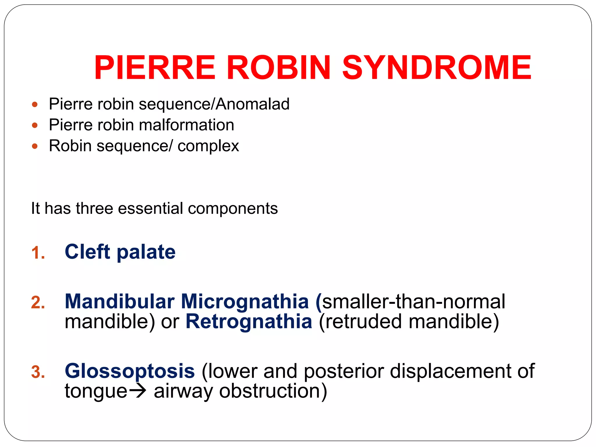Pierre robin syndrome & Achondroplasia | PPTX