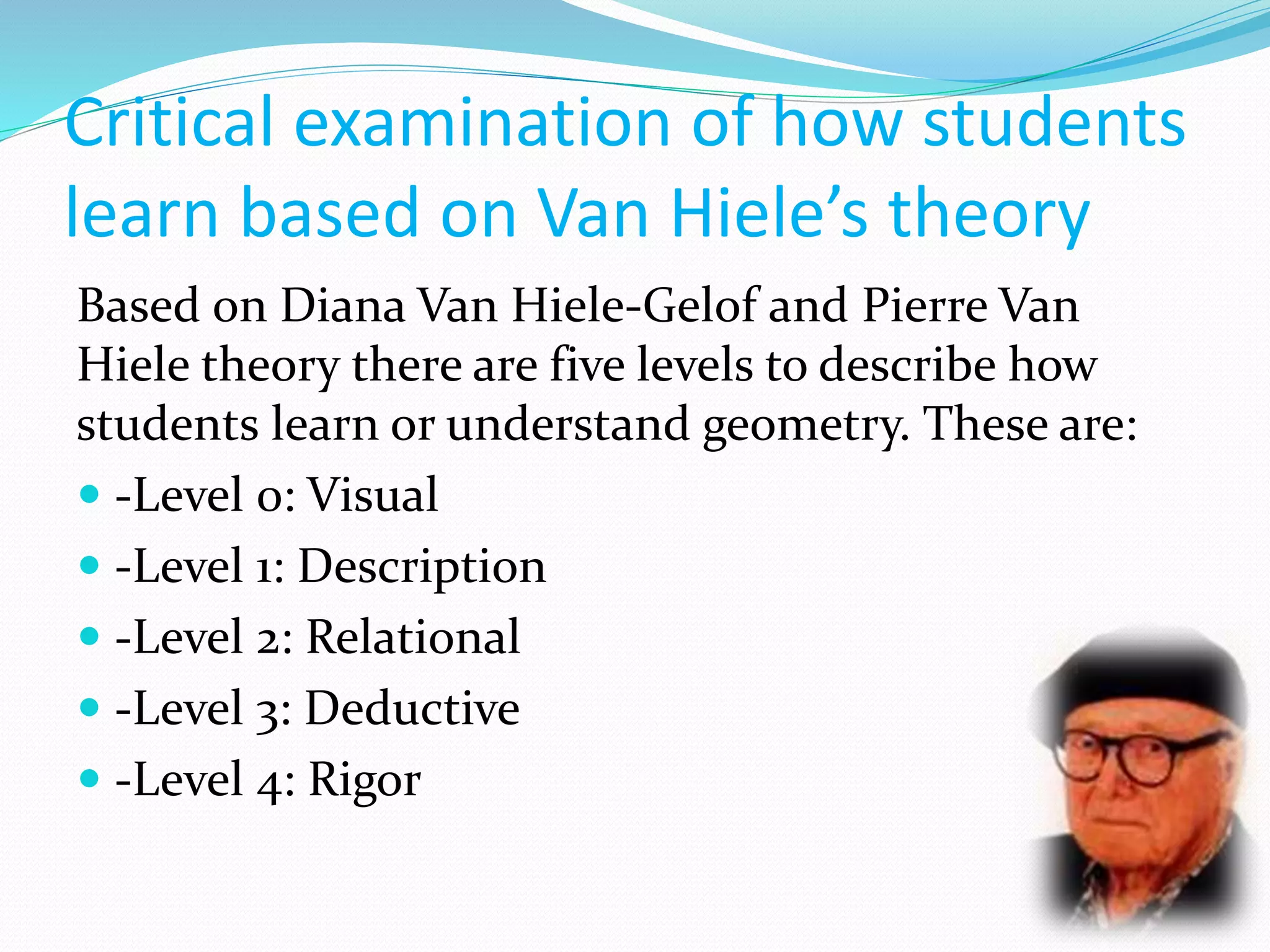 Pierre van hiele final presentation | PPTX