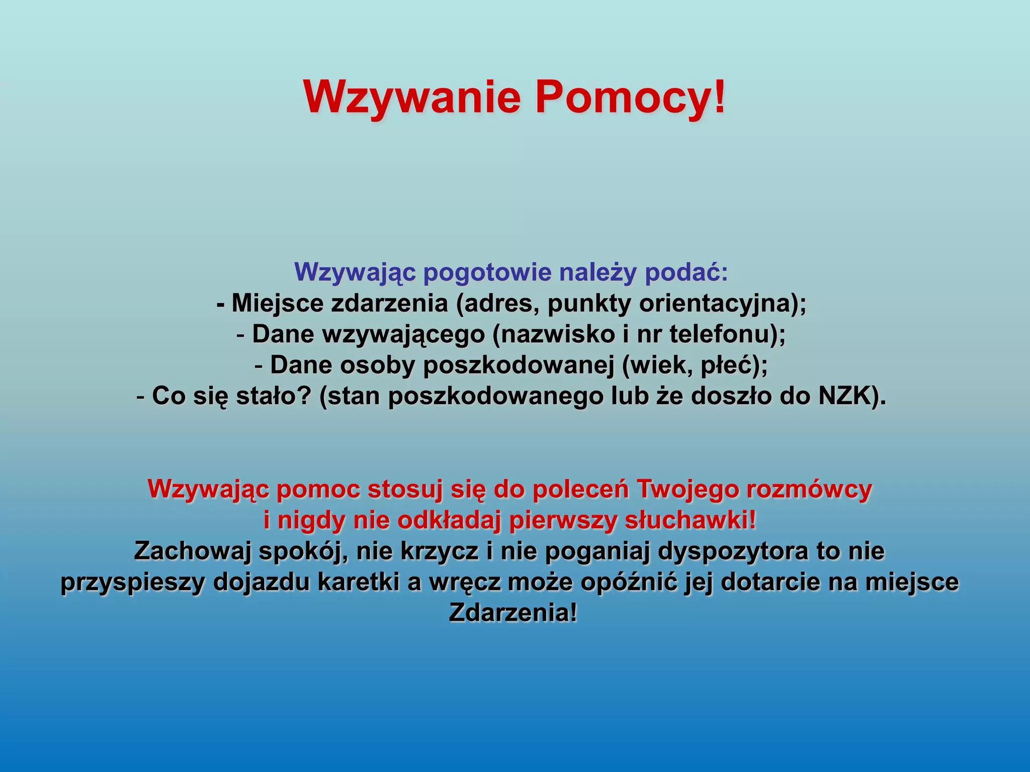 Pierwsza pomoc first aid | PPT