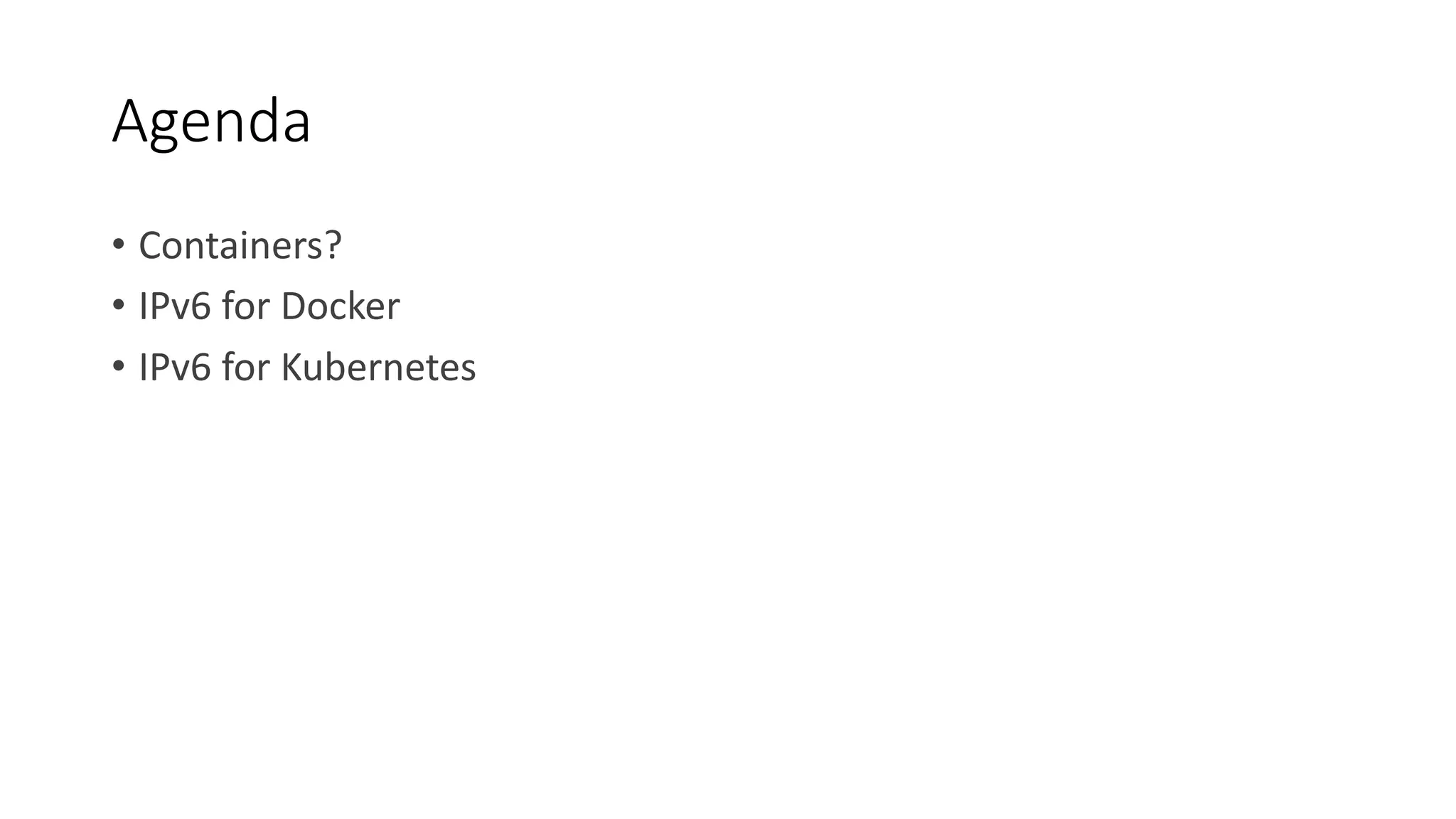 IPv6 & Containers | PPT
