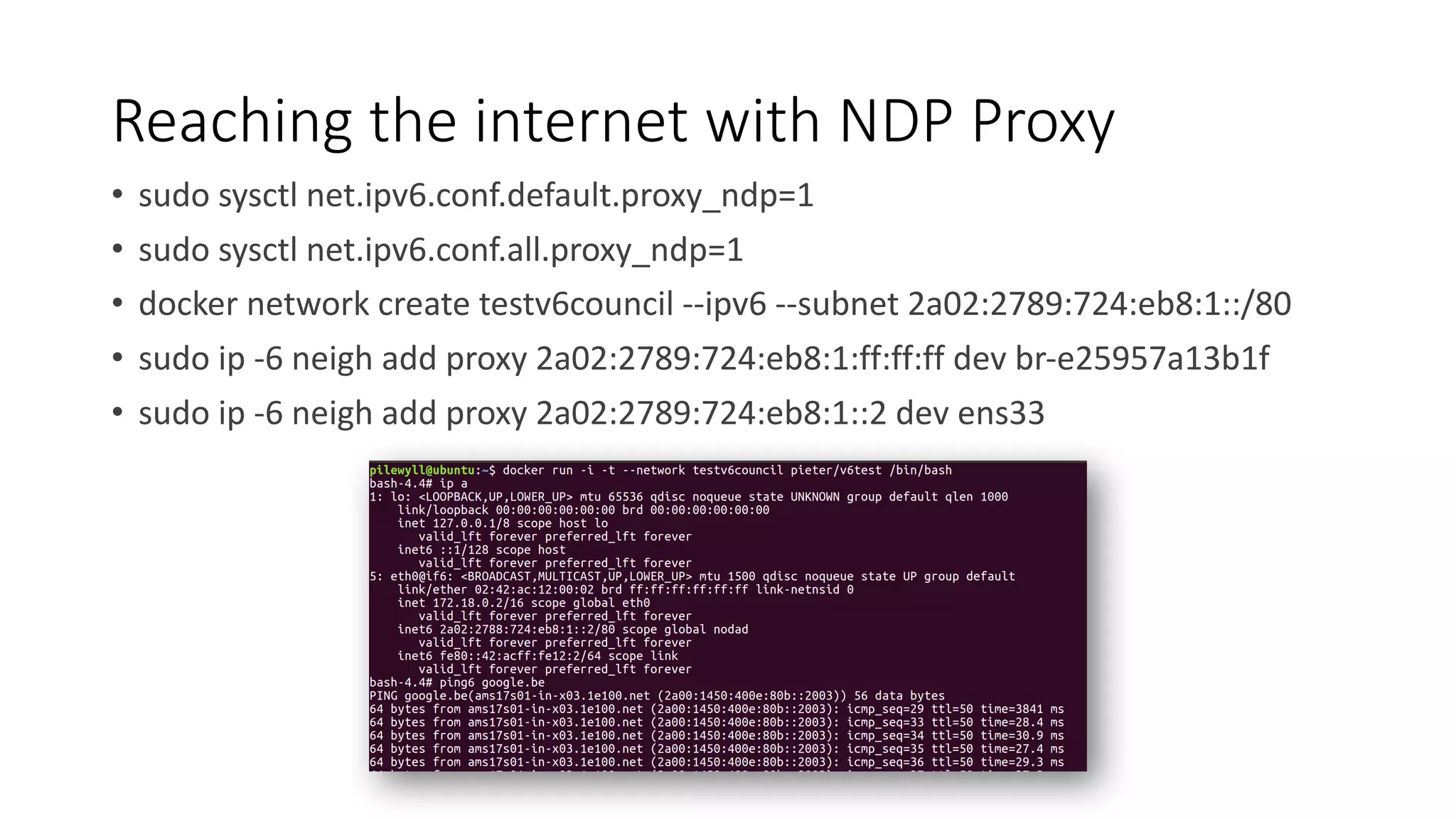 IPv6 & Containers | PPT