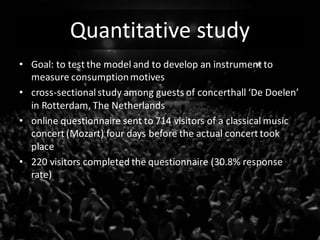 Understanding and measuring consumption motives in the performing arts ...