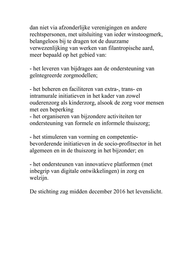 Piet Van Roe richt stichting van openbaar nut op | PDF
