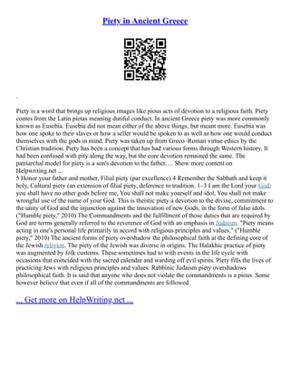 Piety In Ancient Greece | PDF