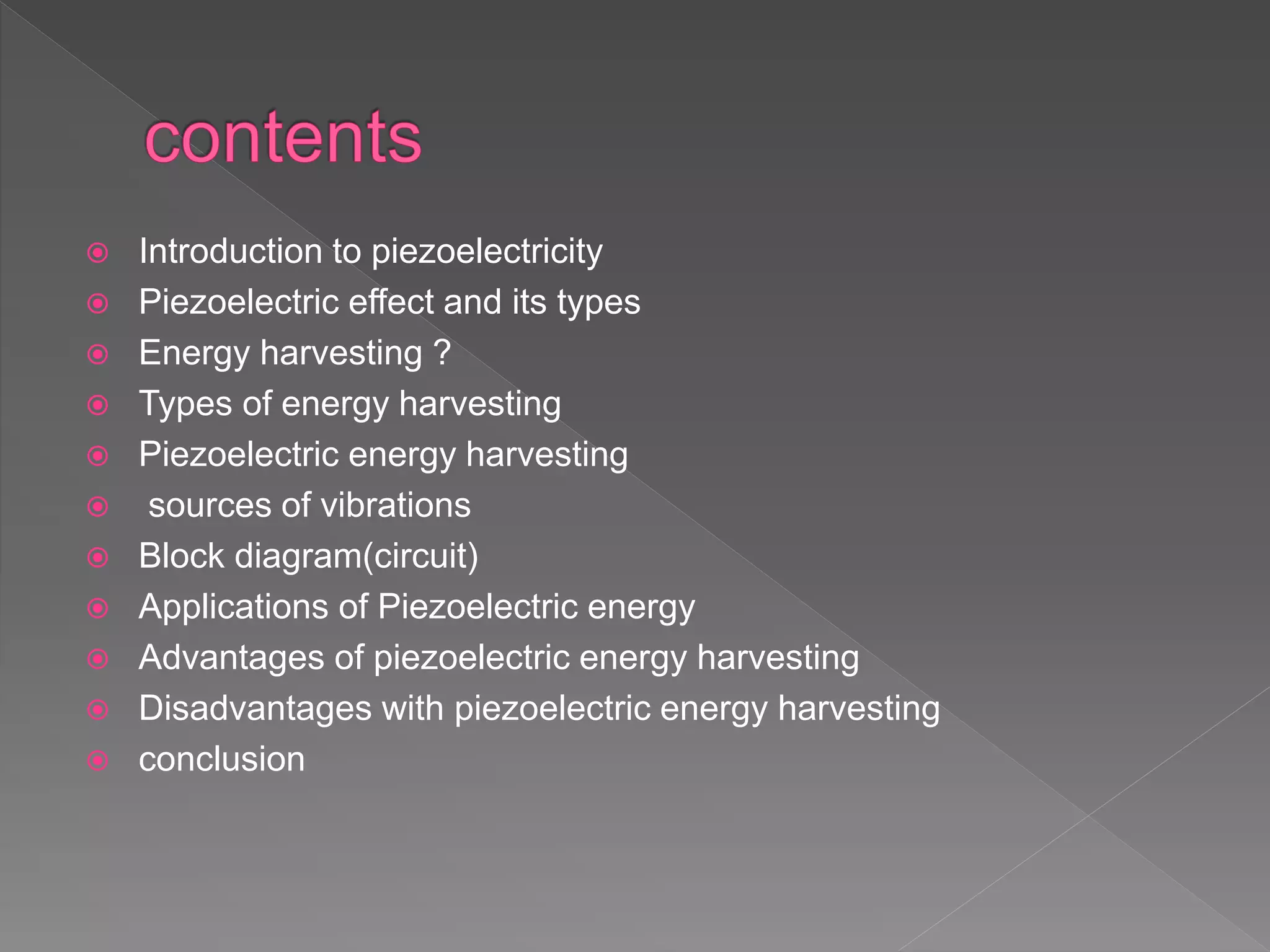 Piezo electric energy harvesting | PPTX
