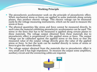 Piezoelectric accelerometer | PPTX