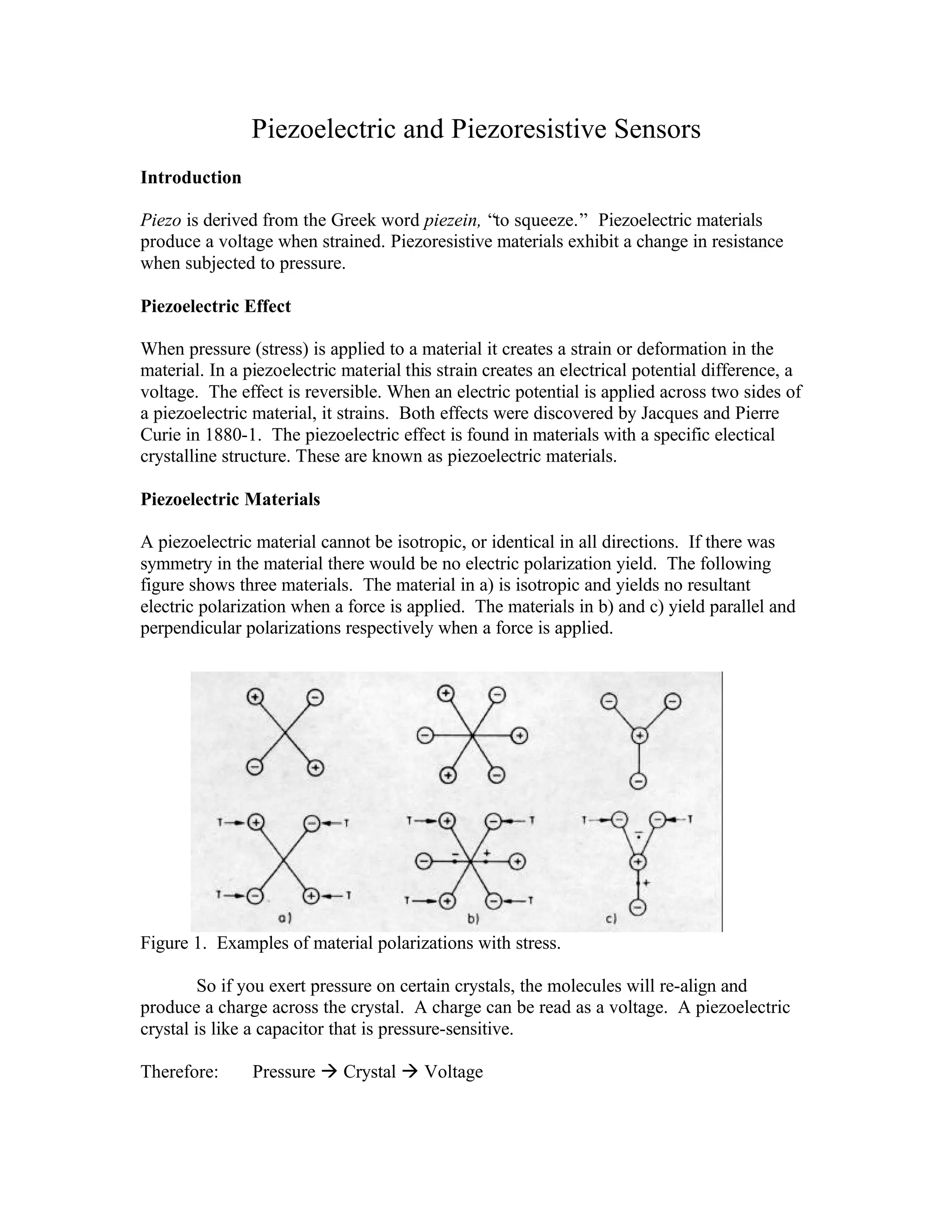 Piezoelectric and piezo sensors | PDF