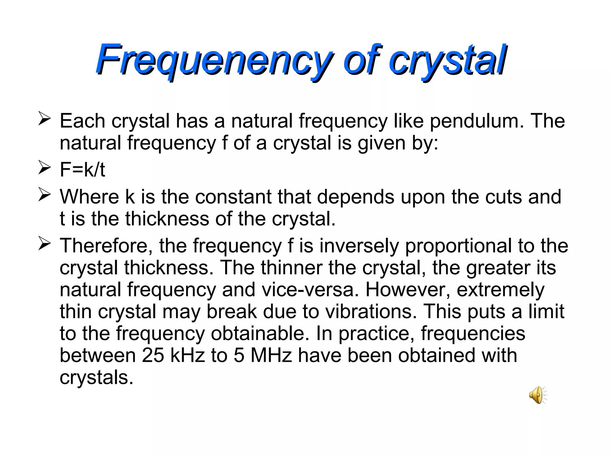 Piezoelectric crystals | PPT