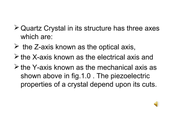 Piezoelectric crystals | PPT | Chemistry | Science