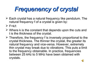 Piezoelectric crystals | PPT
