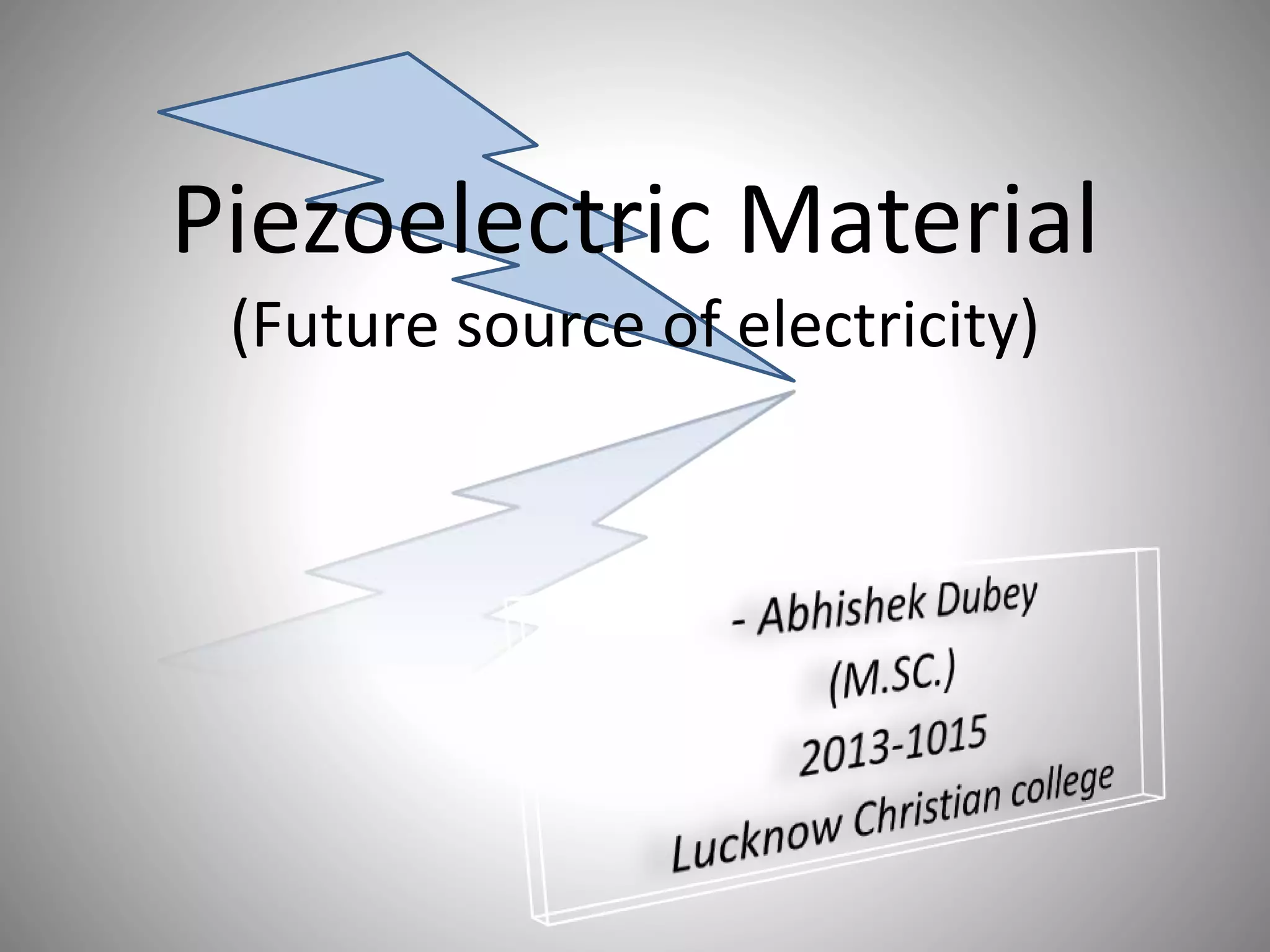 Piezoelectric Materials and Applications | PDF