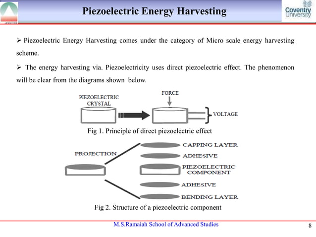Piezoelectric electric based energy harvesting | PPTX | Physics | Science