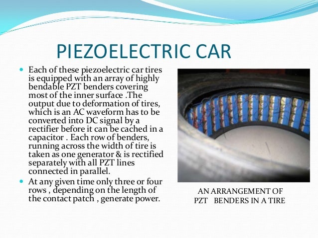 Piezoelectric energy assisted car