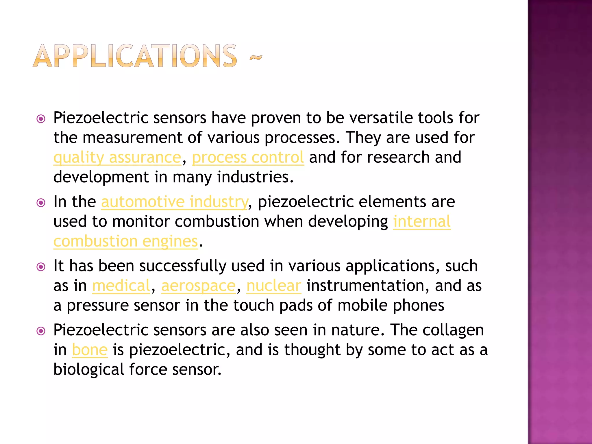 Piezoelectric force sensor | PPT