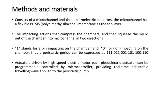 Piezoelectric peristaltic micropump integrated on a microfluidic chip ...